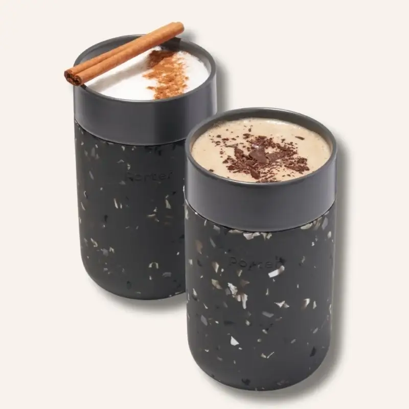 Luxury Ceramic + Silicone-Wrapped Coffee Mug, 355ml - Reusetarian